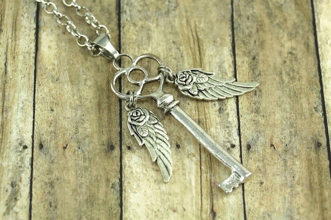 Flying Key Necklace Flying Key Jewelry Key Pendant Necklace | Etsy