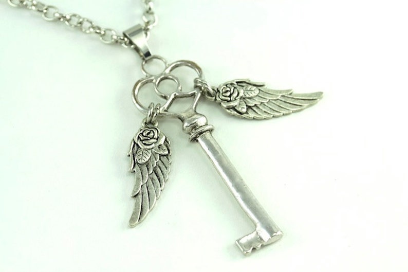 Flying Key Necklace Flying Key Jewelry Key Pendant Necklace | Etsy