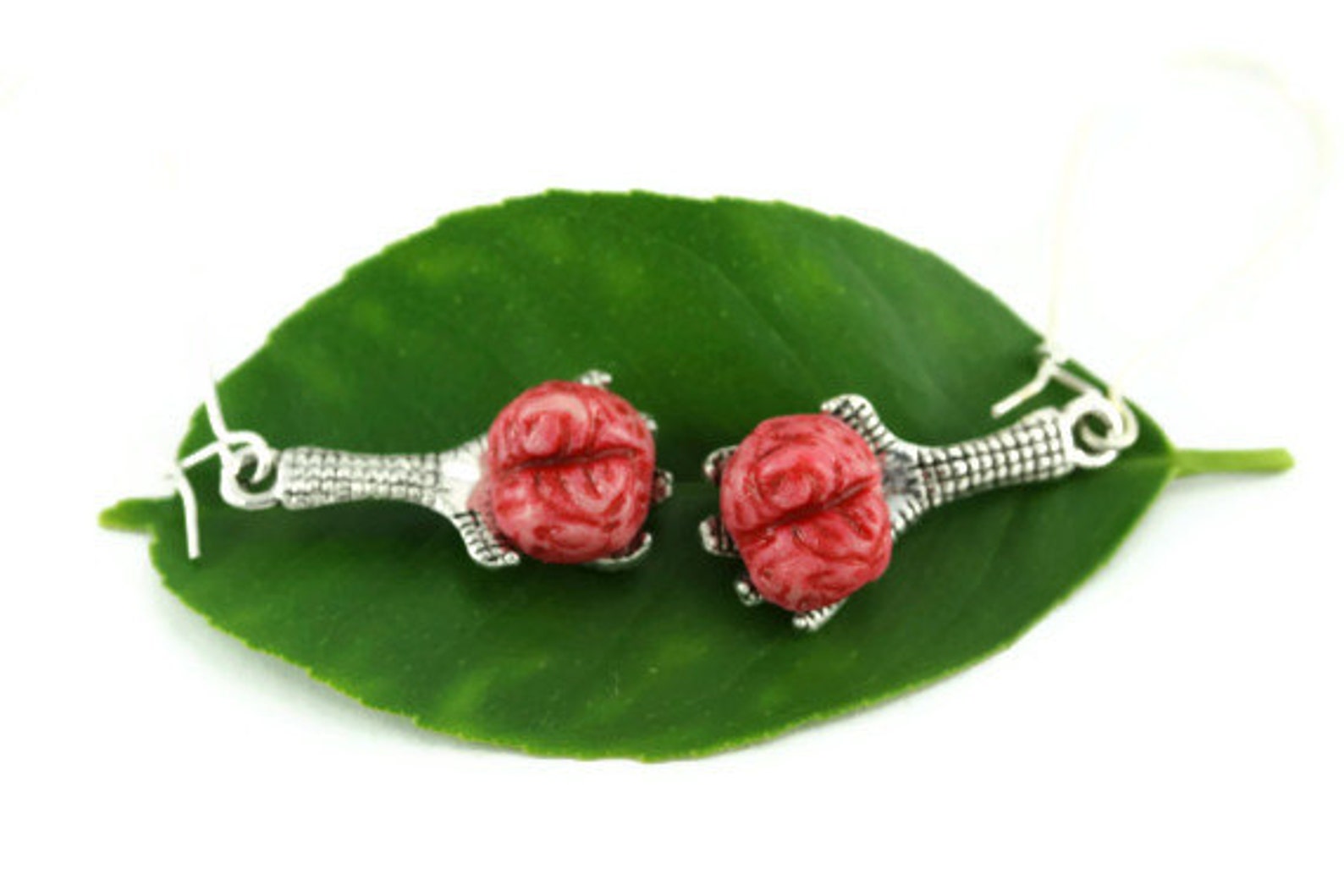 Zombie Brain Earrings Quirky Halloween Human Bloody Brain - Etsy
