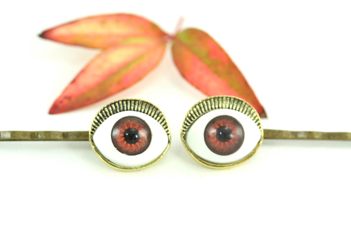 Eyeball Hair Pin Evil Human Goth Bobby All Seeing Eye of | Etsy