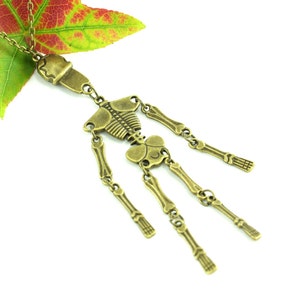 Halloween Skeleton Necklace, Skeleton Jewelry, Halloween Jewelry ...