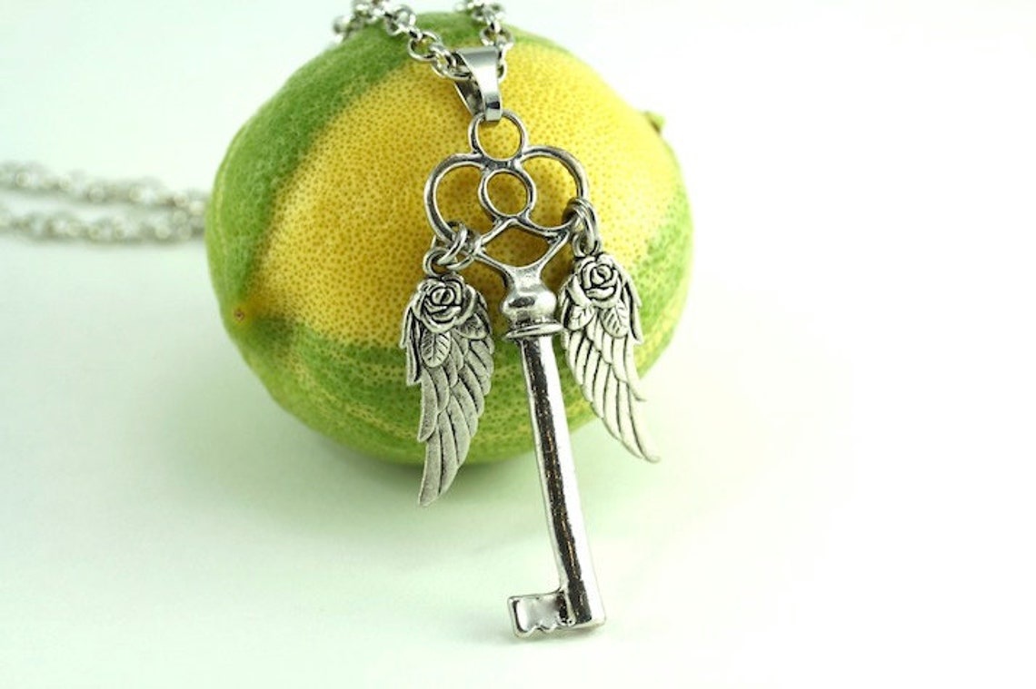 Flying Key Necklace Flying Key Jewelry Key Pendant Necklace | Etsy