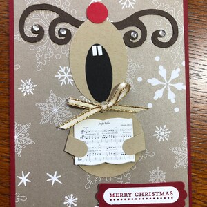 Singing Reindeer Christmas Card Kit 6 15 - Etsy