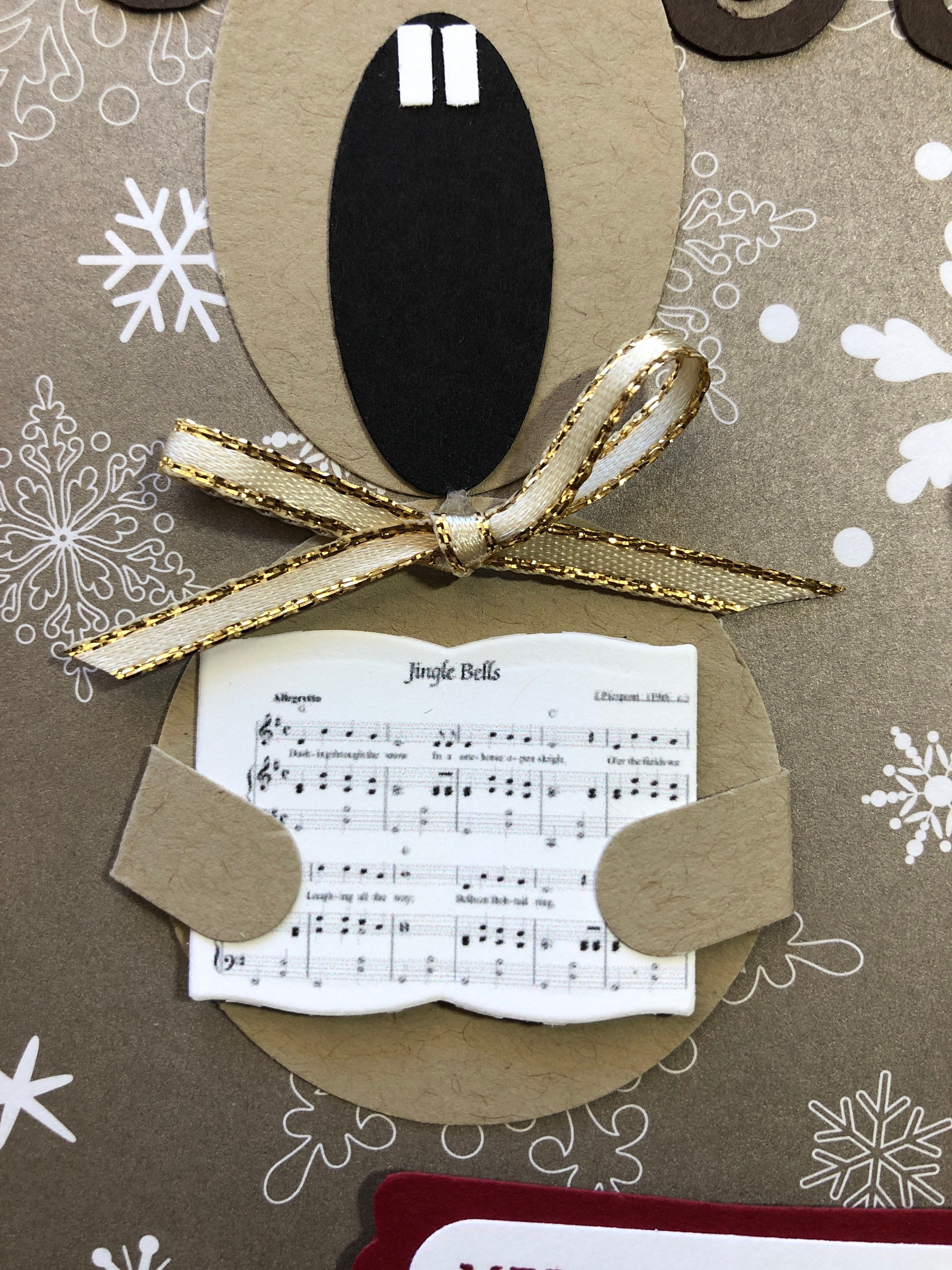 Singing Reindeer Christmas Card Kit 6 15 - Etsy