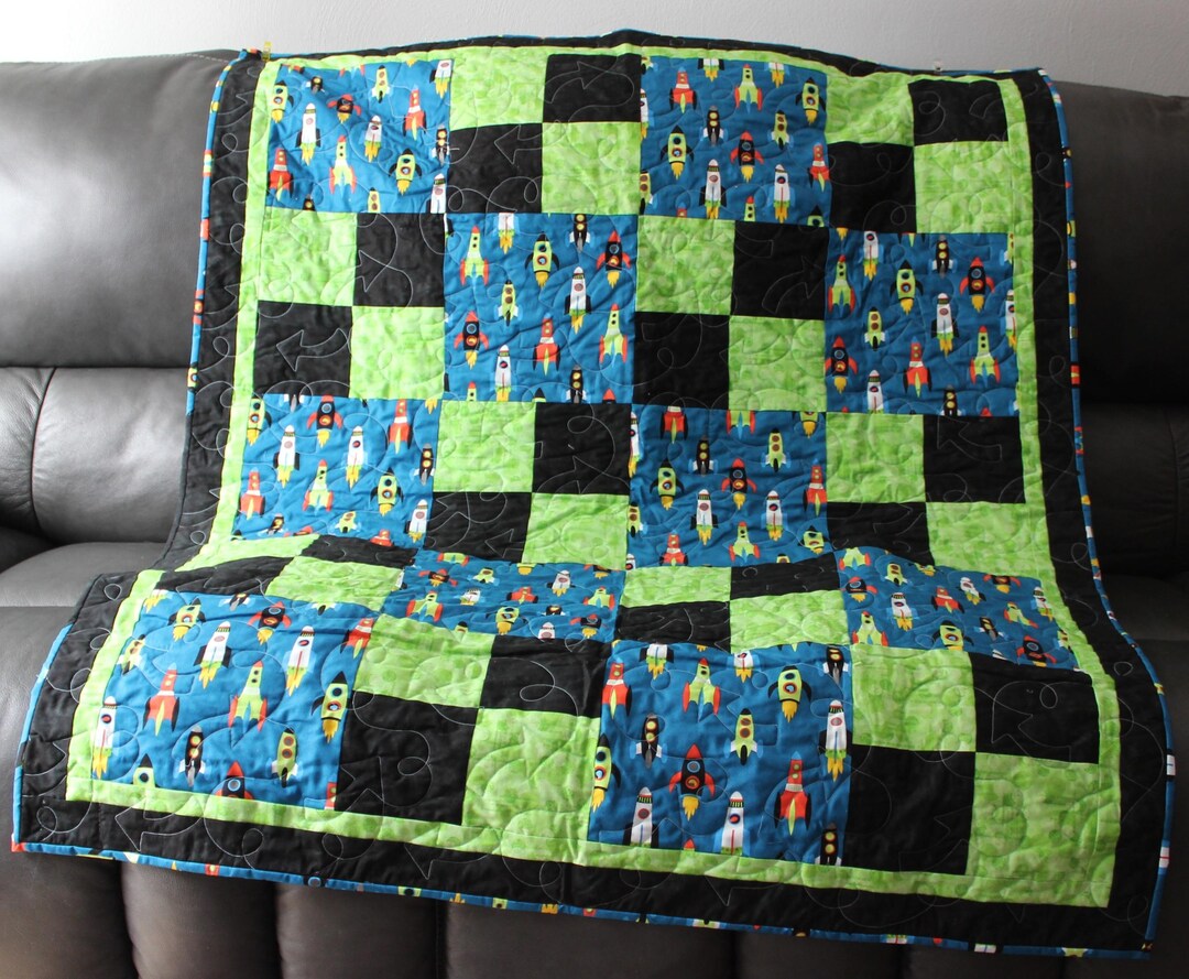 Rocket Ship Quilt - Etsy