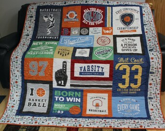 Basketball Quilt - Etsy