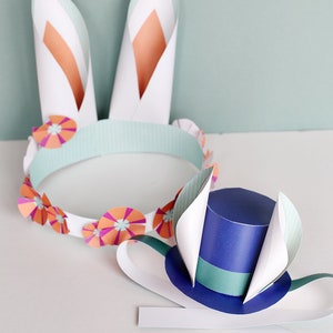 Bunny Ears Headband - Top Hat Headband - Easter Hats - Etsy