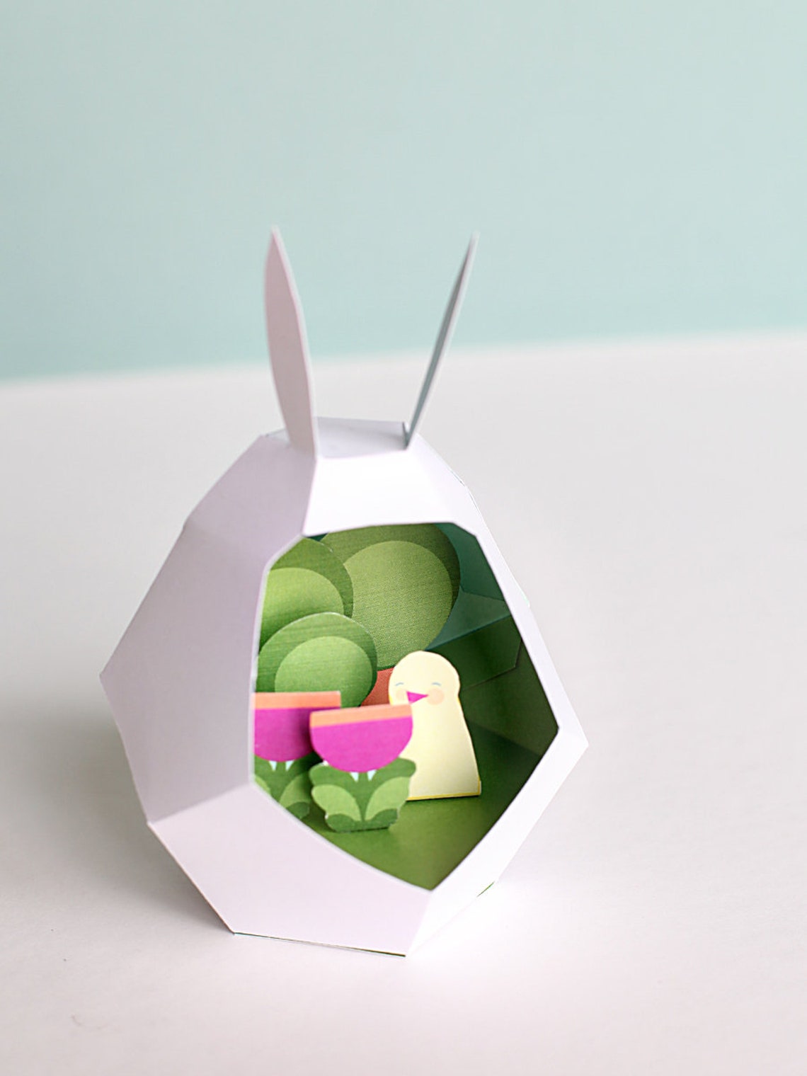 Spring Easter Egg Dioramas - Shadowbox DIY - Paper Craft Eggs Printable ...