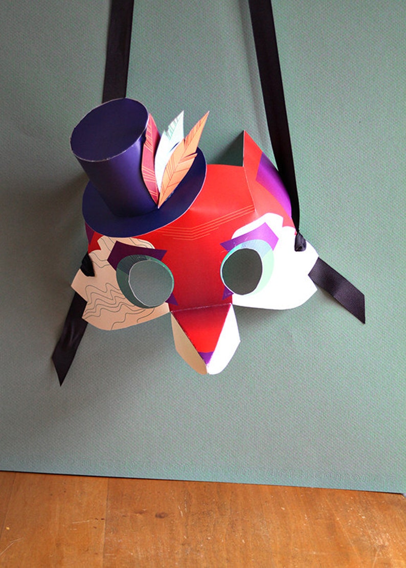 Fantastical Fox Mask - Instant Paper Craft - Printable Mask - Etsy