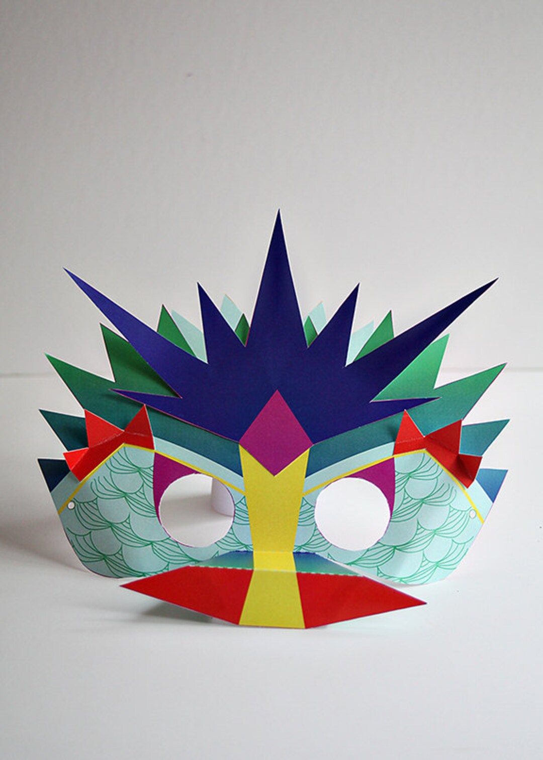 Daring Dragon Mask - Instant Paper Craft - Printable Mask - Etsy