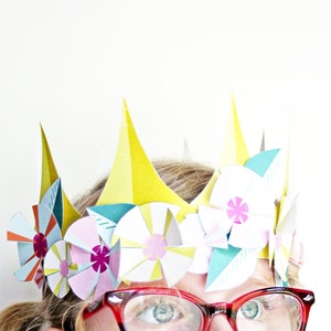 Paper Crowns - Modern Birthday Crowns - Instant Kids Paper Crafts ...