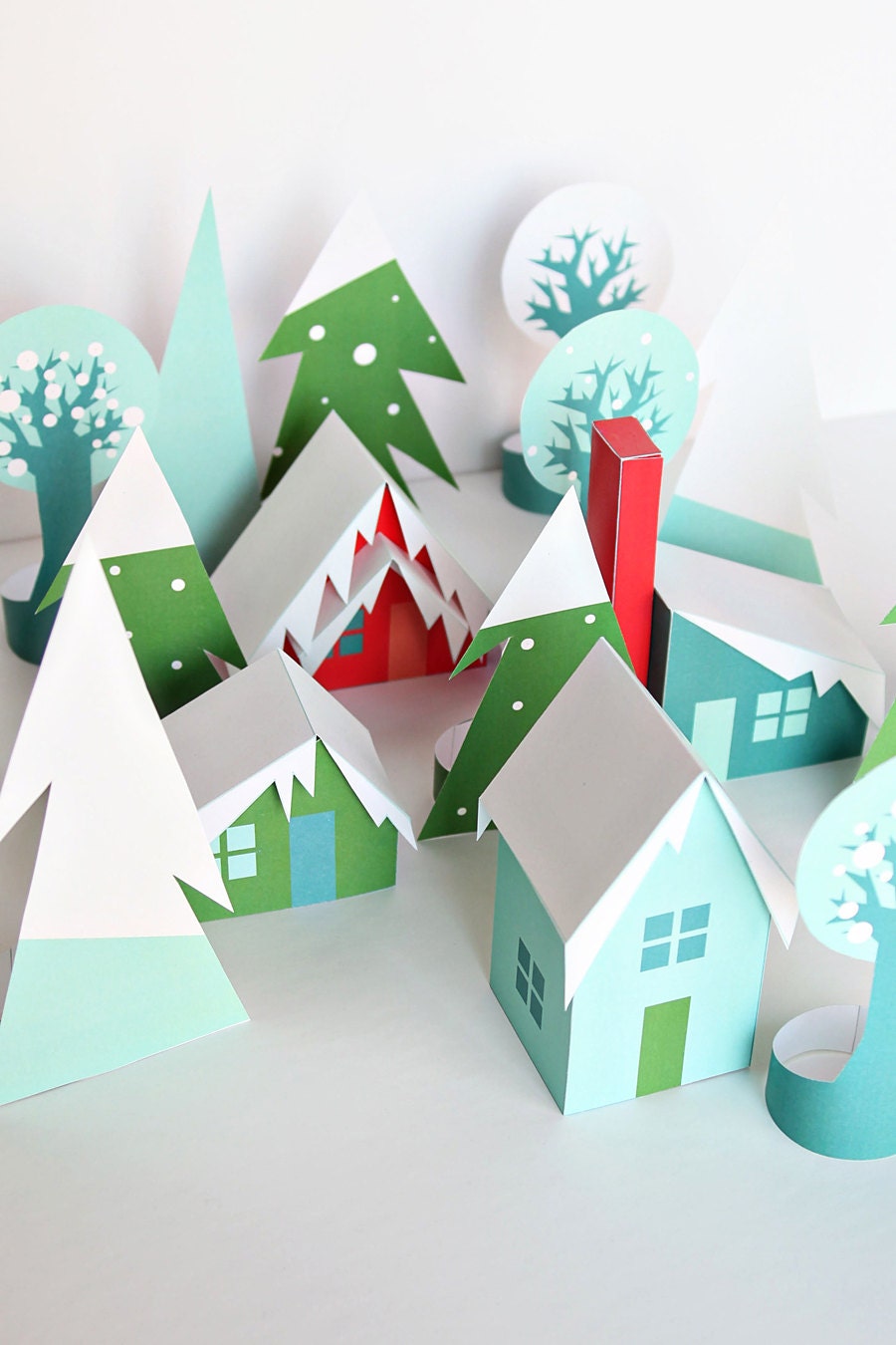 Holiday Printables Bundle - 4 Sets - Christmas Village, Play Pack ...
