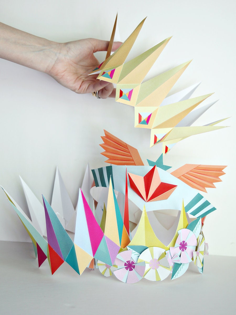 Paper Crowns Modern Birthday Crowns Instant Kids Paper Crafts Printable ...