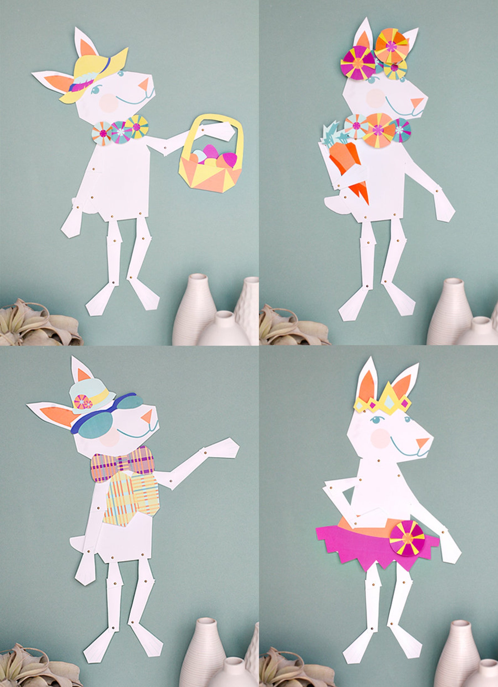 Spring & Easter Printables Pack - Top Hat - Bunny Ears Headband ...