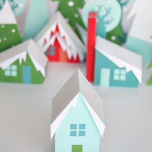 3D Printable Holiday Houses in the Woods - Christmas Village - Paper ...