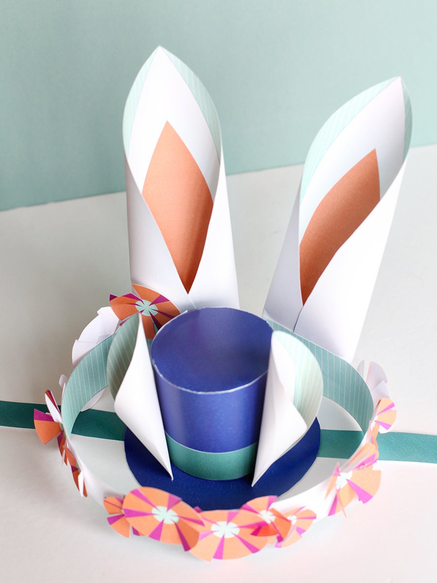 Bunny Ears Headband - Top Hat Headband - Easter Hats - Etsy