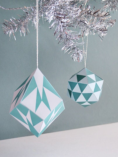 3D Christmas Ornaments #2 - 4 in a Set - Printable Paper Crafts ...