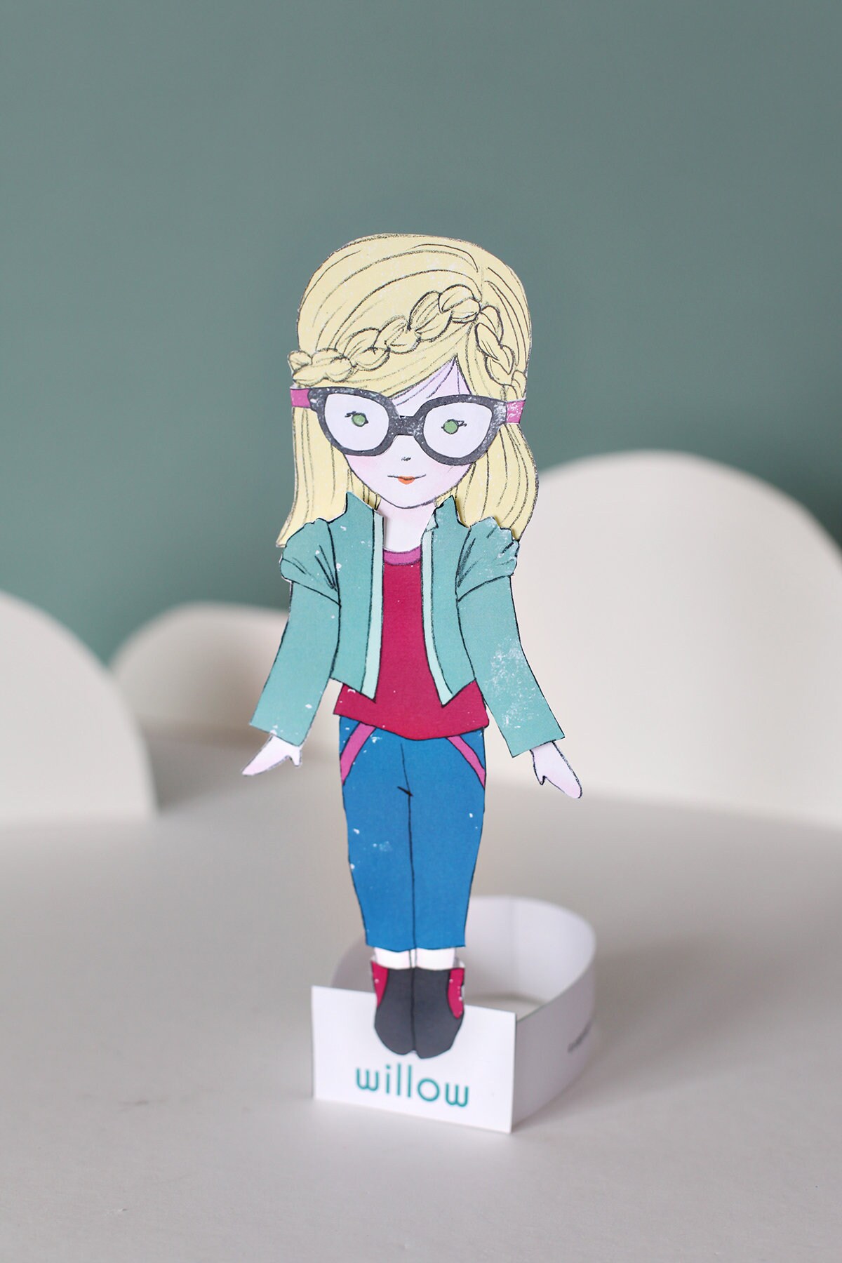 Willow Paper Doll - Winter - Modern Paper Doll - Instant Kids Paper ...