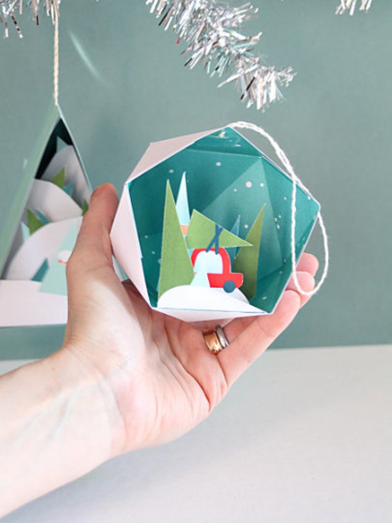 3D Christmas Ornaments #2 - 4 in a Set - Printable Paper Crafts ...