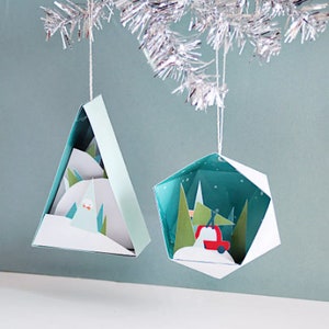 3D Christmas Ornaments #2 - 4 in a Set - Printable Paper Crafts ...