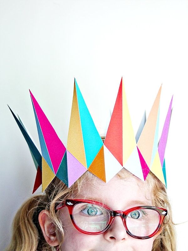 Paper Crowns Modern Birthday Crowns Instant Kids Paper Crafts Printable ...