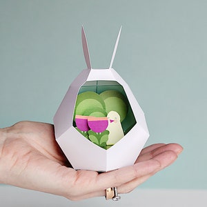 Spring Easter Egg Dioramas - Shadowbox DIY - Paper Craft Eggs Printable ...