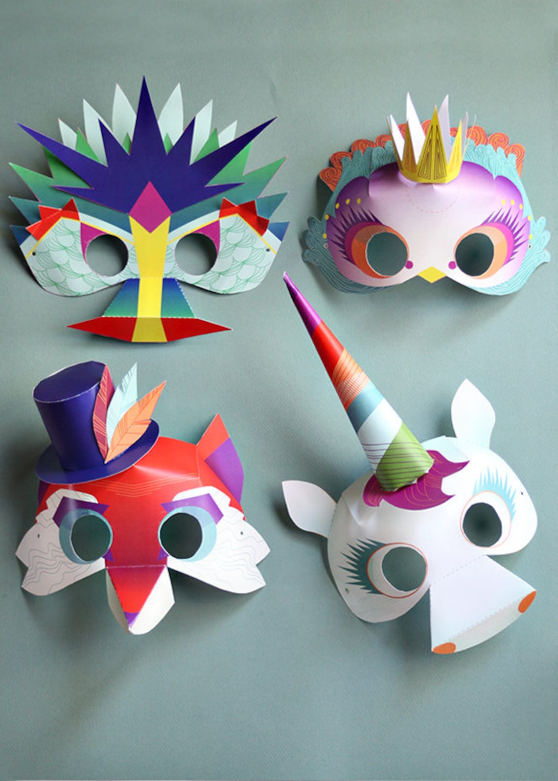 Princess Birdie - Instant Paper Craft - Printable Mask - Etsy