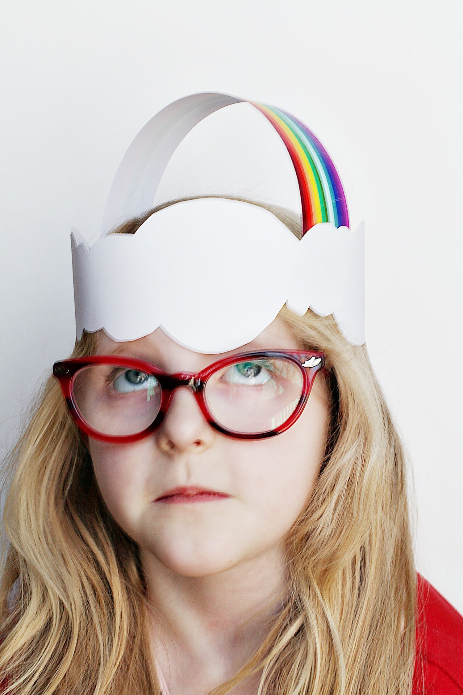 Paper Rainbow Cloud Headband - Instant Paper Craft - Printable Paper ...