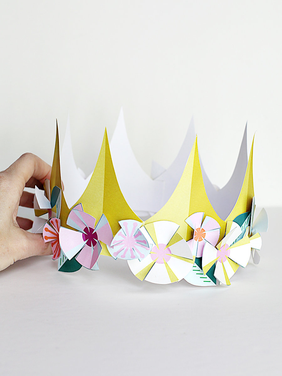 Paper Flower Crown Instant Paper Craft Printable Paper Headband - Etsy