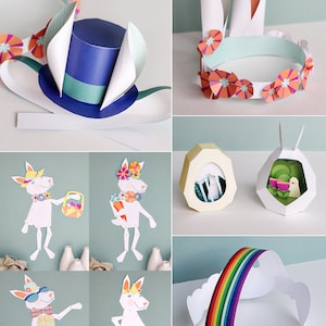 Spring & Easter Printables Pack - Top Hat - Bunny Ears Headband ...