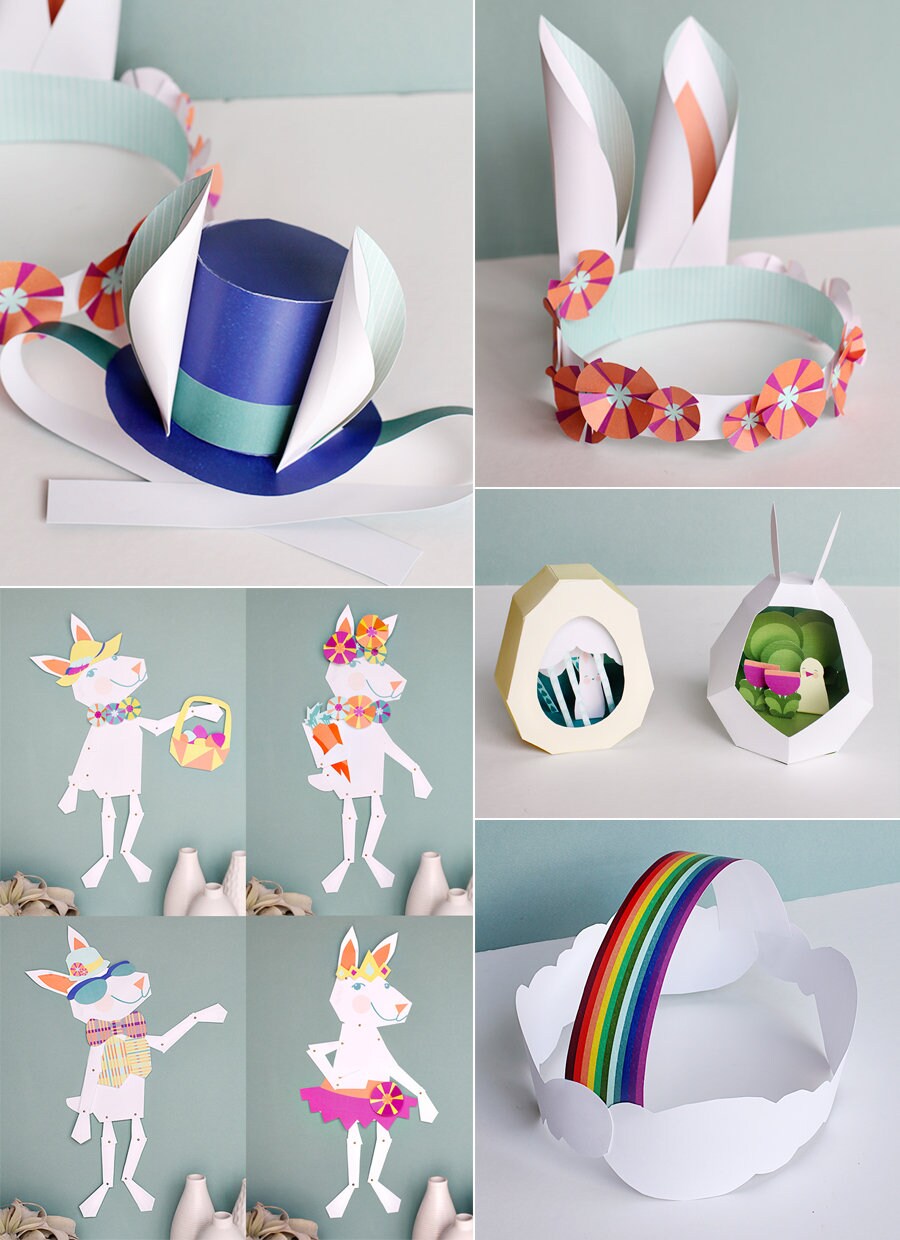 Spring & Easter Printables Pack - Top Hat - Bunny Ears Headband ...