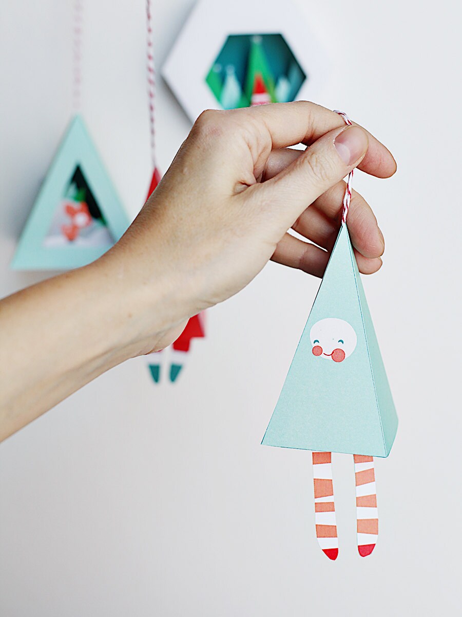 3D Christmas Ornaments #2 - 4 in a Set - Printable Paper Crafts ...