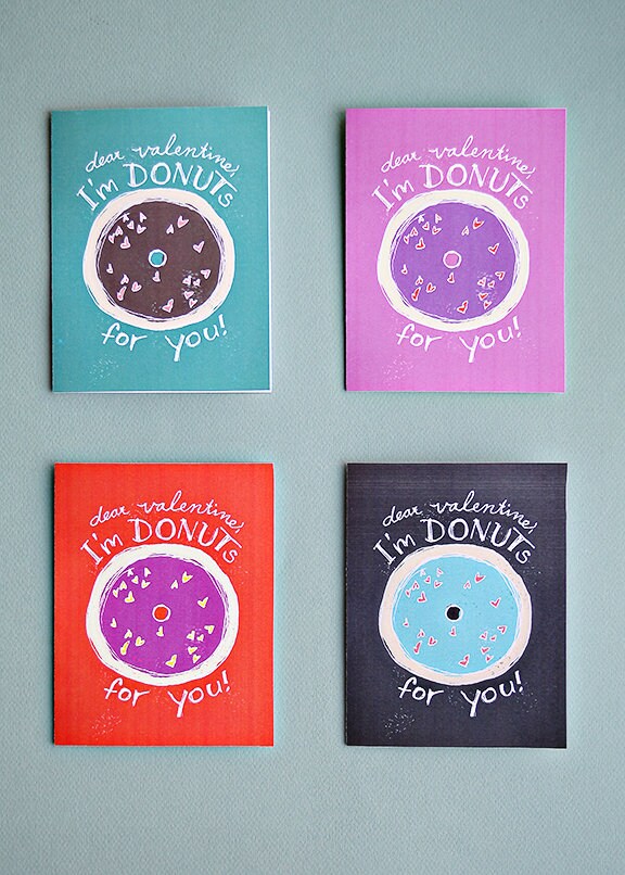Valentines Card Printable I'm Donuts for You Card Last Minute Card ...