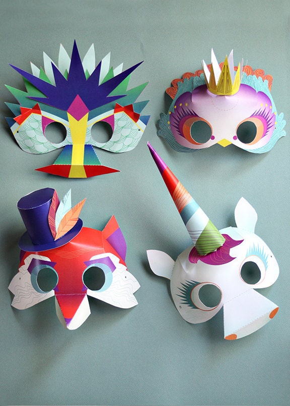 Daring Dragon Mask - Instant Paper Craft - Printable Mask - Etsy