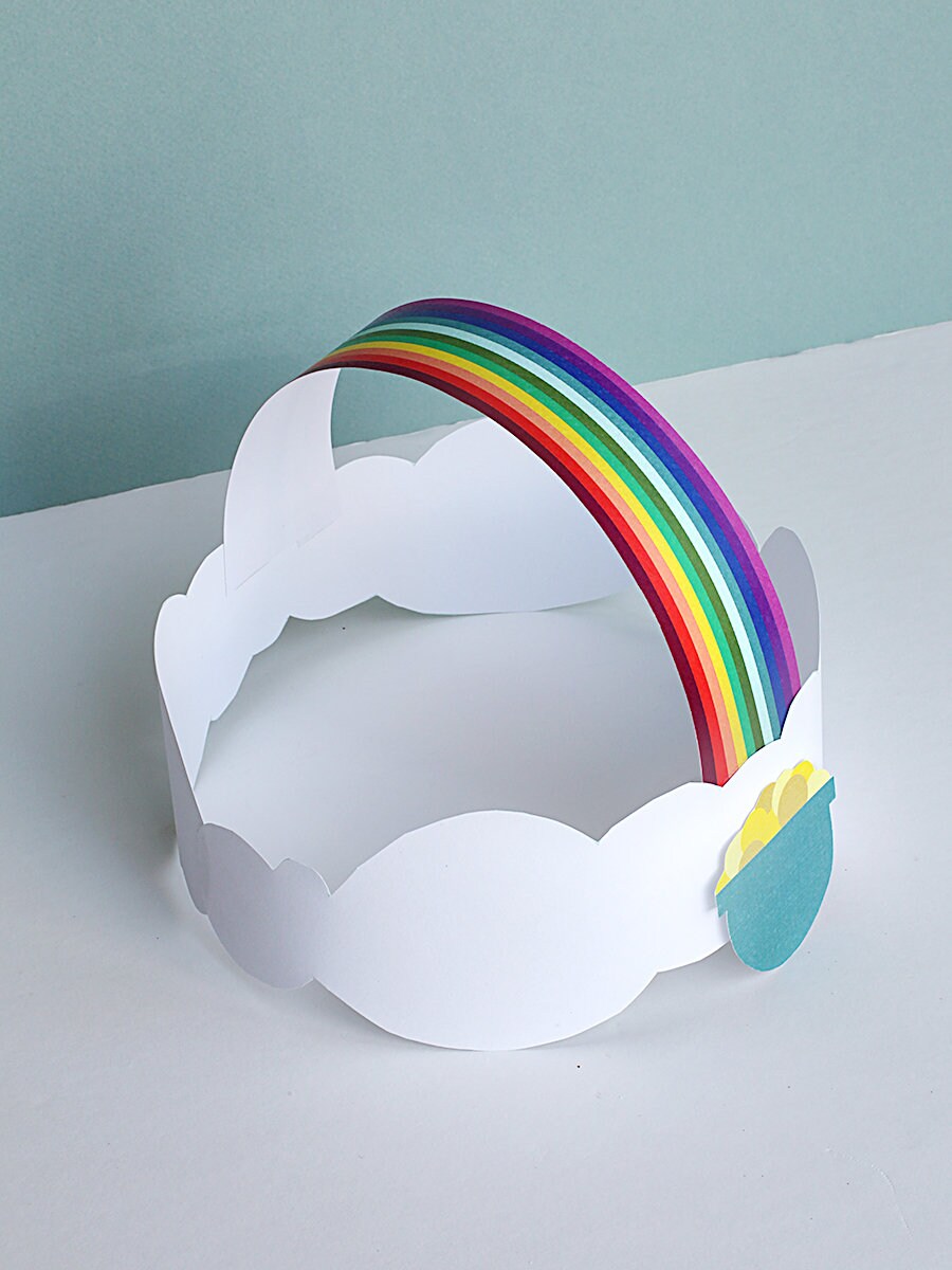 Paper Rainbow Cloud Headband - Instant Paper Craft - Printable Paper ...