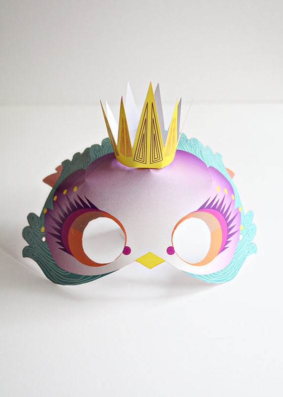 Princess Birdie Instant Paper Craft Printable Mask - Etsy