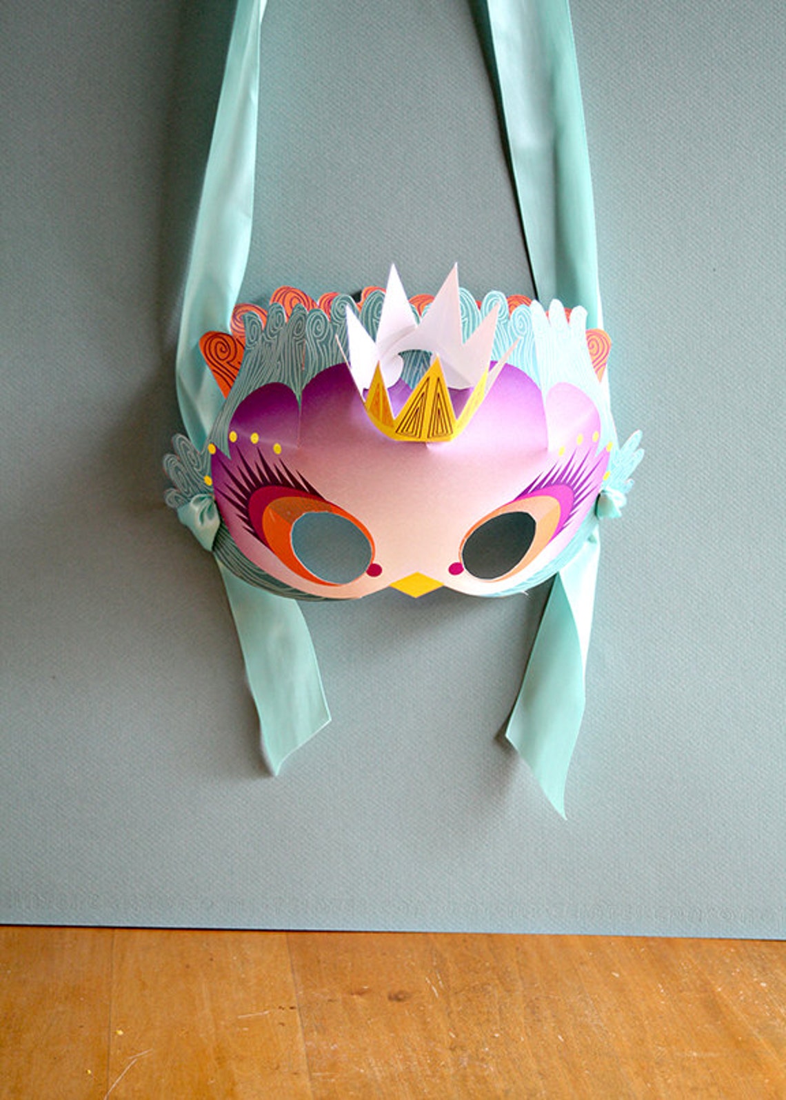 Princess Birdie - Instant Paper Craft - Printable Mask - Etsy