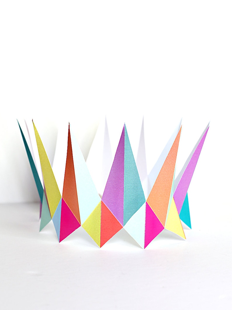 Paper Crowns Modern Birthday Crowns Instant Kids Paper Crafts Printable ...