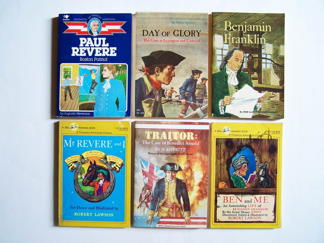 Revolutionary War Book Collection Ben Franklin, Paul Revere, Benedict ...