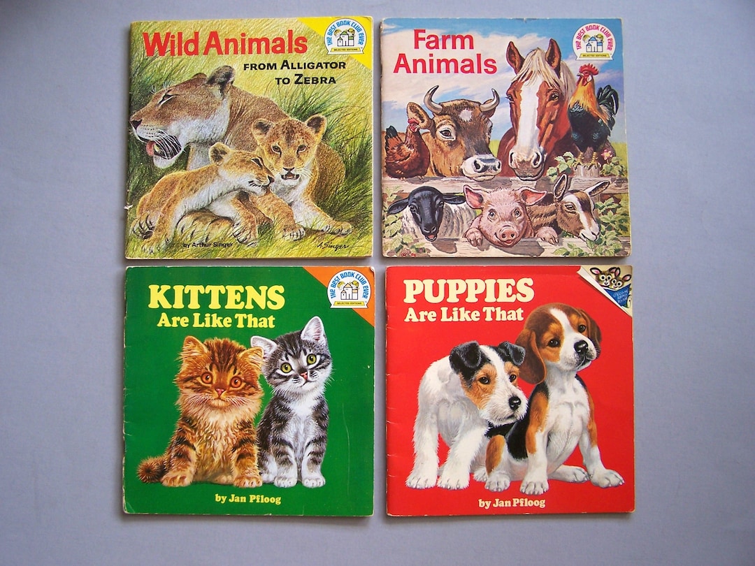 4 Animal Books for Children Wild Animals From Alligator to Zebra Farm ...