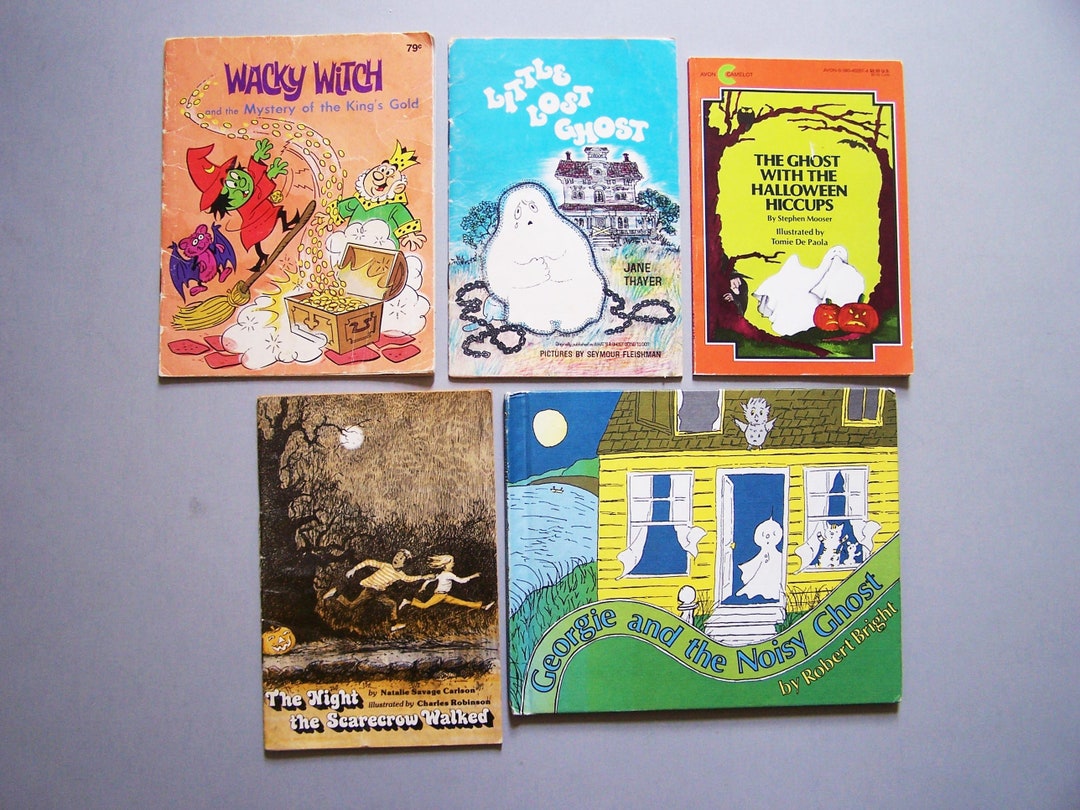 Vintage Halloween Children's Books: Georgie, Ghost, Witch, Scarecrow ...
