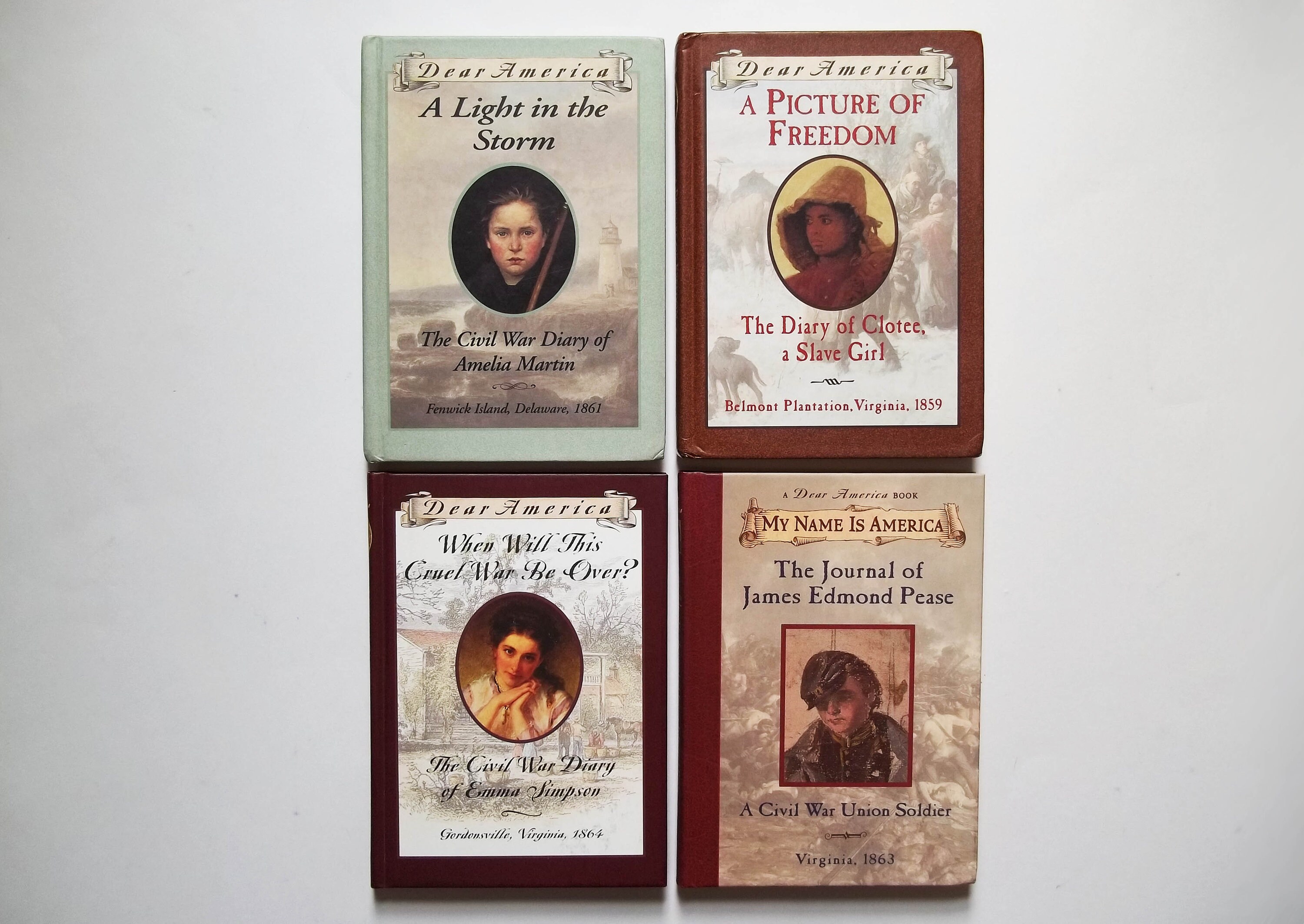 4 Dear America Civil War Books Light in the Storm Journal - Etsy Israel
