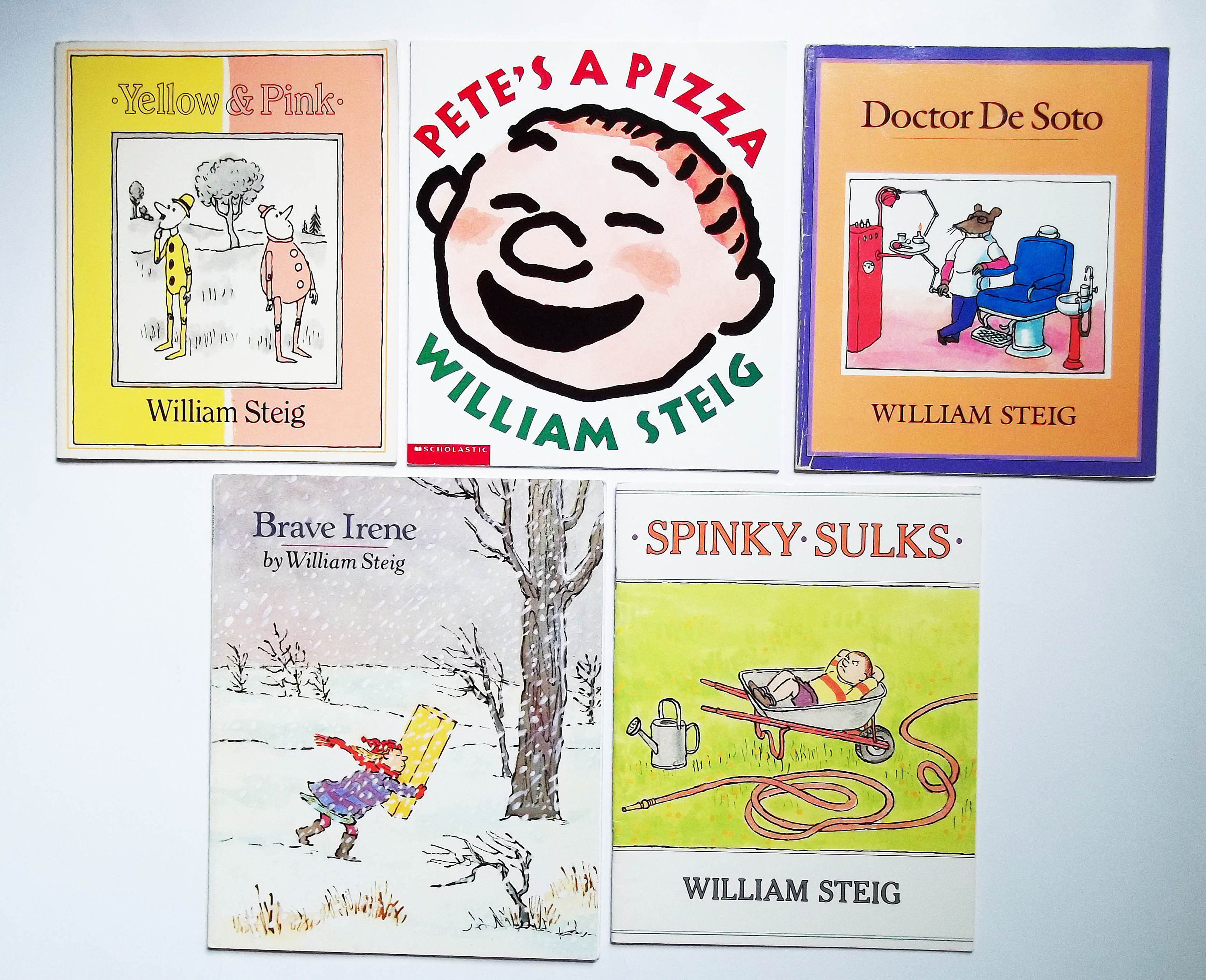 William Steig Book Collection Yellow & Pink Spinky Sulks Doctor Desoto ...