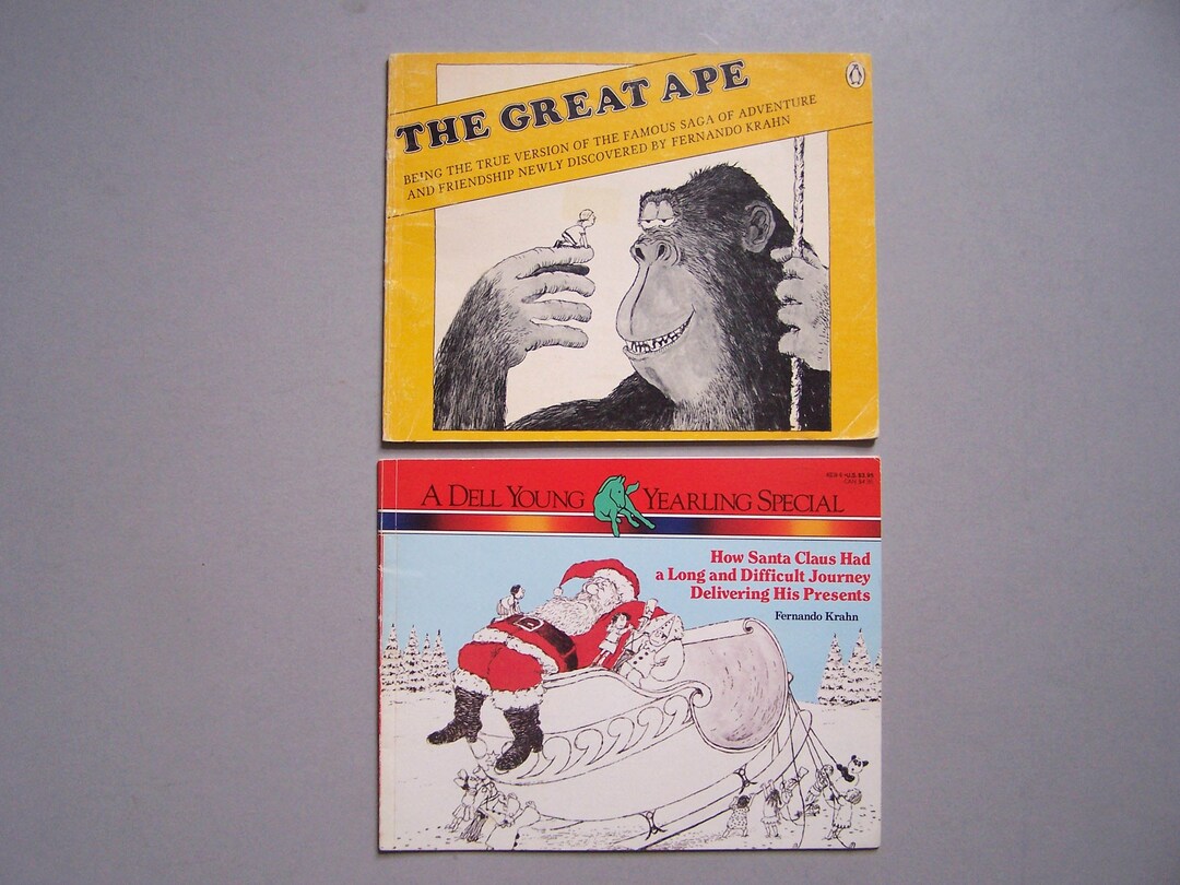 2 Fernando Krahn Wordless Books - the Great Ape - How Santa Claus Had a ...