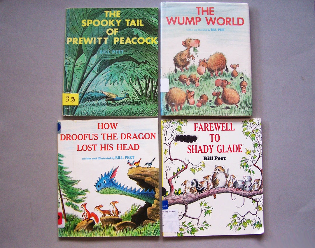 4 Bill Peet Books Spooky Tail of Prewitt Peacock Farewell to Shady ...