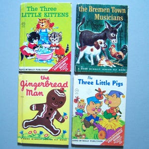 Vintage Fairy Tale Books - Three Little Kittens, Bremen Town Musicians ...