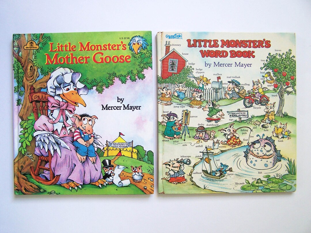 2 Mercer Mayer Books - Little Monster's Mother Goose - and - Little ...