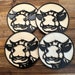 Cow Coaster Set - Etsy
