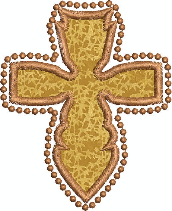 Cross Applique 1 Machine Embroidery Pattern Holiday Design | Etsy