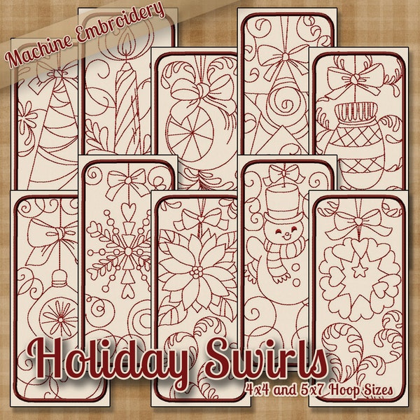 Christmas Redwork - Etsy
